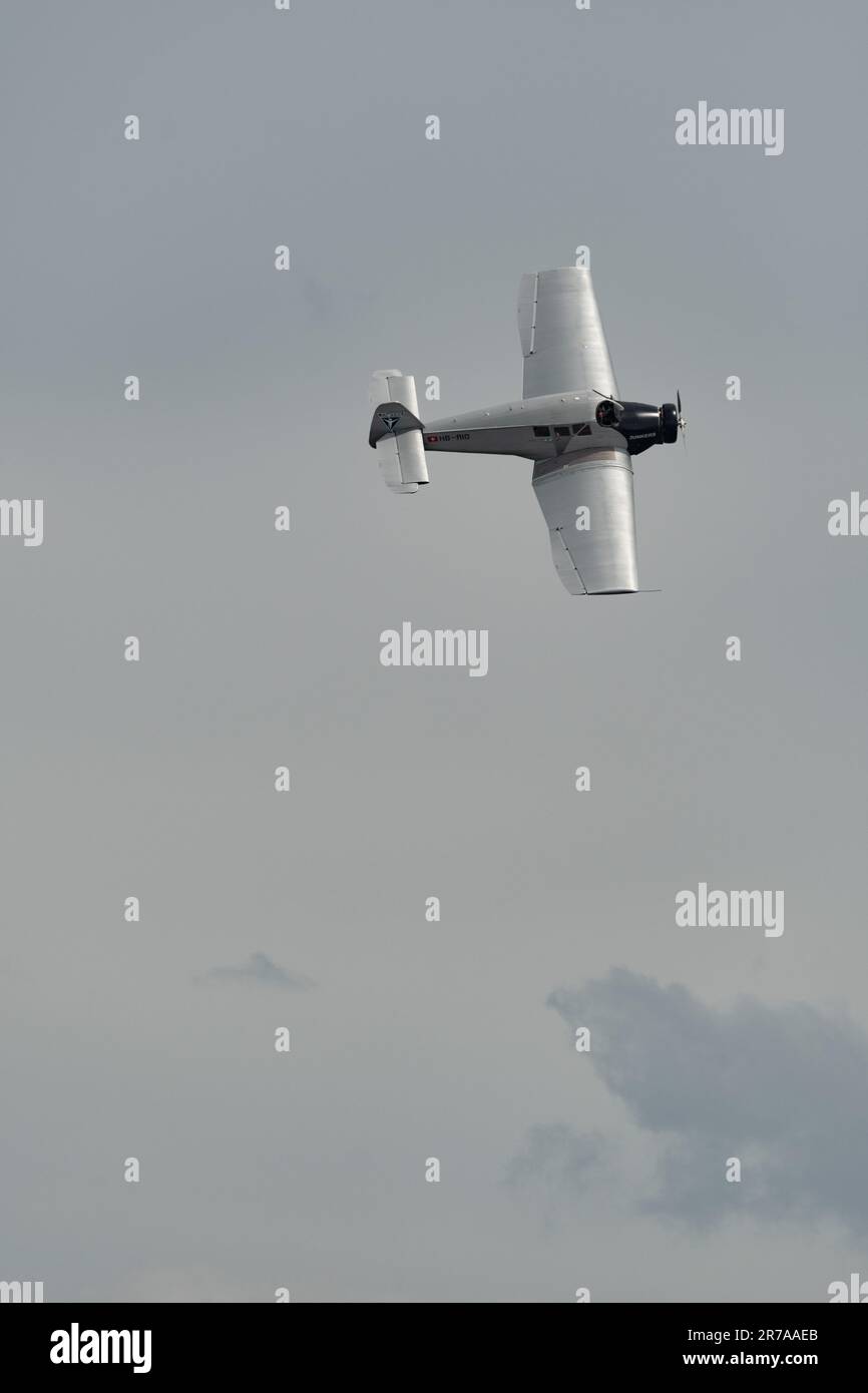 Rhine Valley, Saint Gallen, Switzerland, May 20, 2023 HB-RIO Junkers ...
