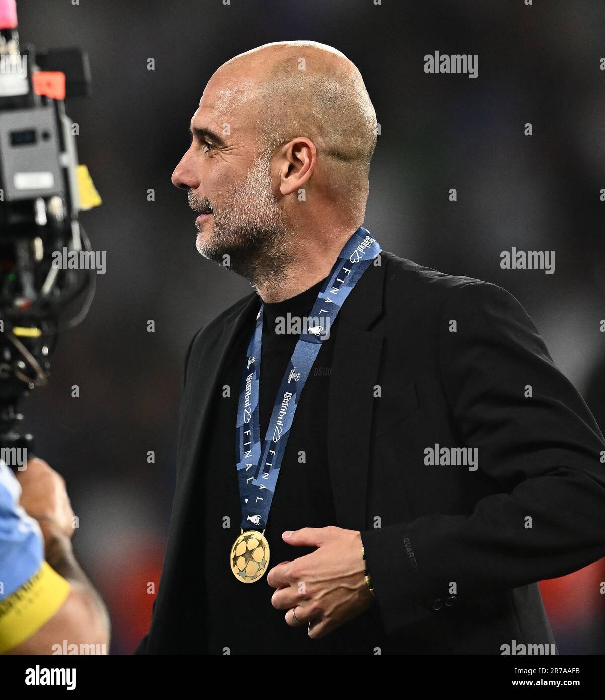 ISTANBUL, TURKEY - JUNE 10: Pep Guardiola celebrate during the UEFA ...
