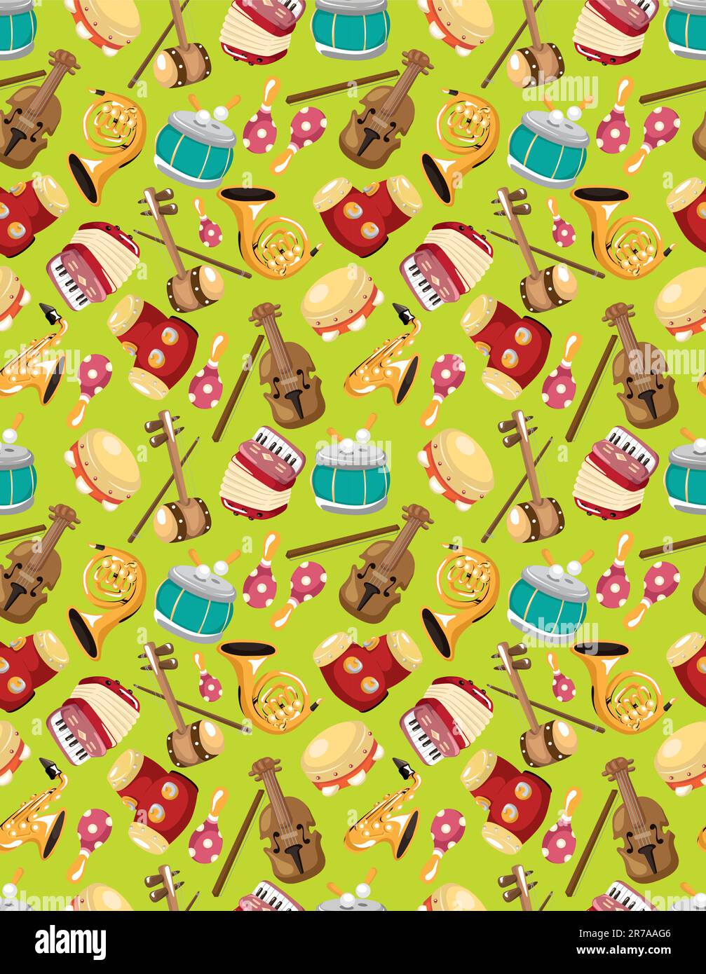 Violin musical instrument pattern Stock Vector Images - Alamy