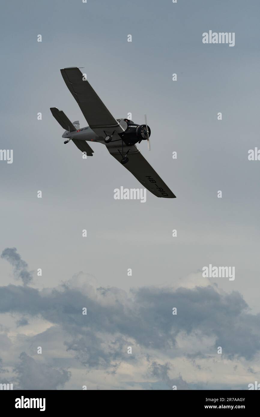 Rhine Valley, Saint Gallen, Switzerland, May 20, 2023 HB-RIO Junkers ...