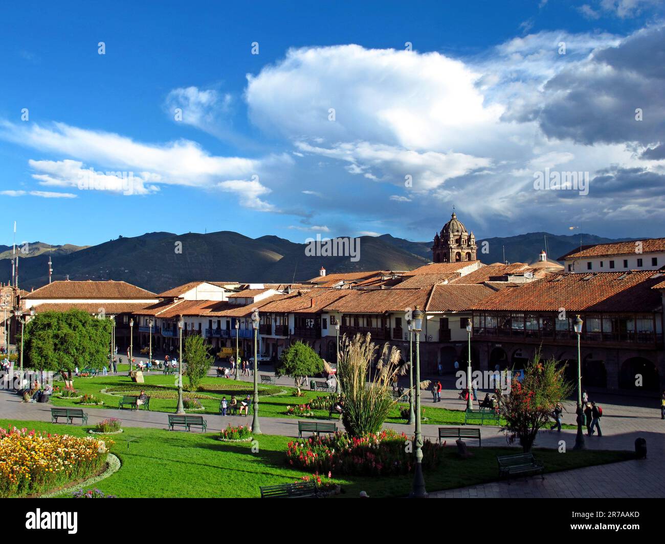The vintage building on Plaza de Armas, Cusco, Peru Stock Photo - Alamy