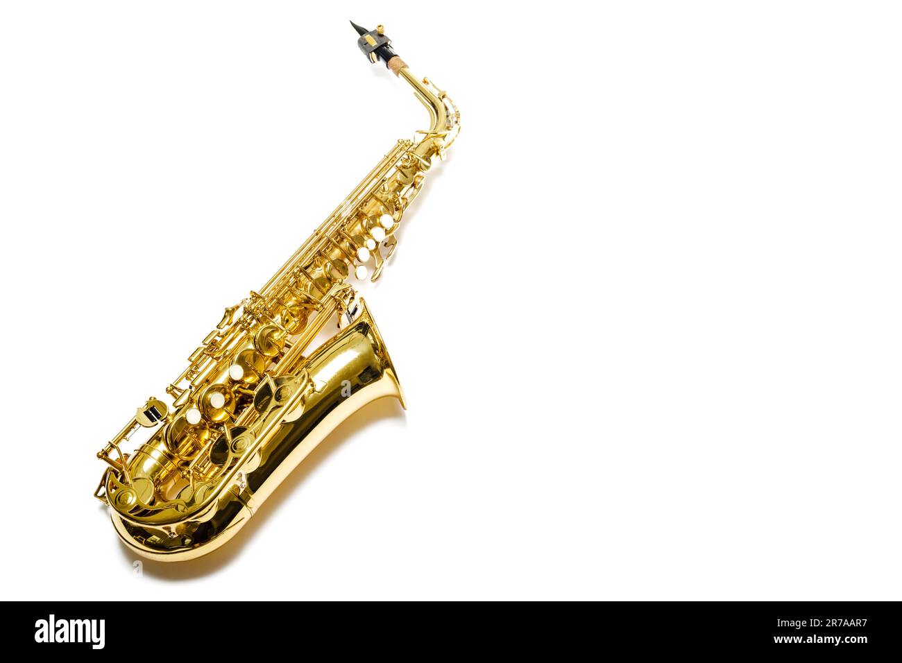 Saxophone Jazz instrument isolated Stock Photo - Alamy