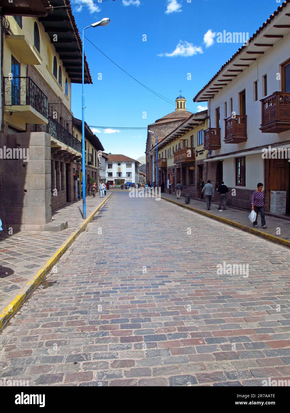 The vintage street in Cusco, Peru Stock Photo - Alamy
