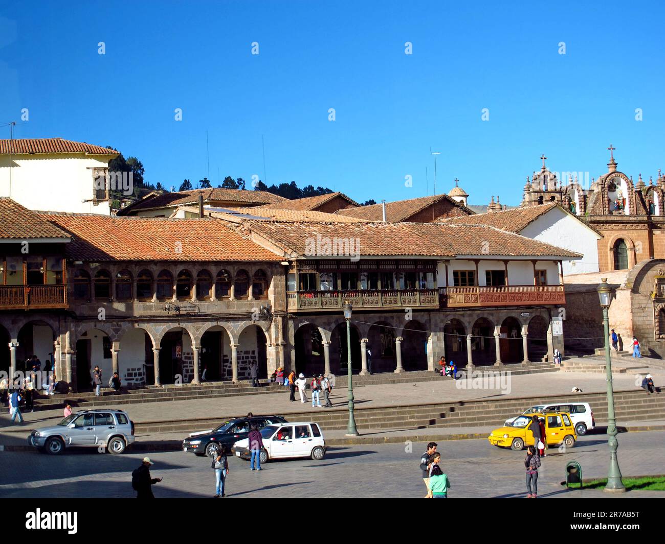 The vintage building on Plaza de Armas, Cusco, Peru Stock Photo - Alamy