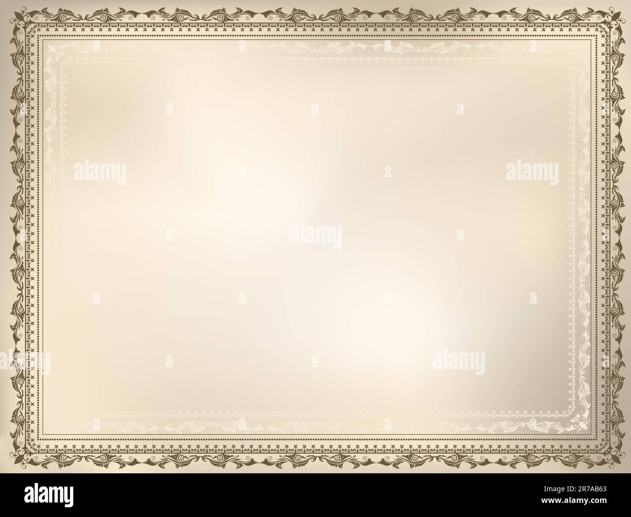 Vintage background with a detailed decorative frame Stock Vector Image ...