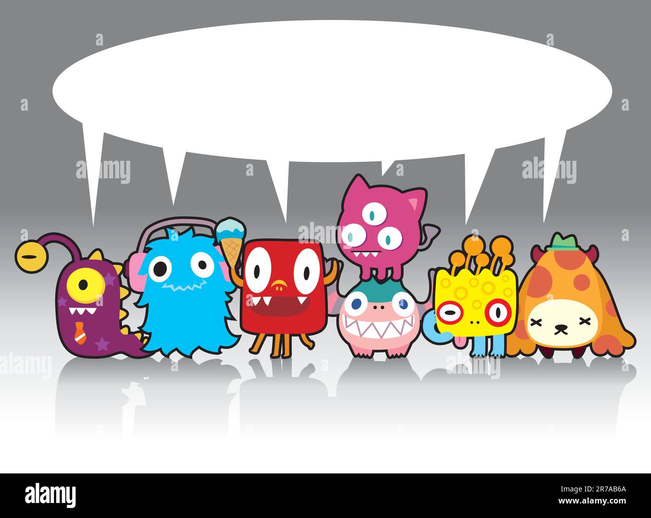 cartoon monster card Stock Vector Image & Art - Alamy