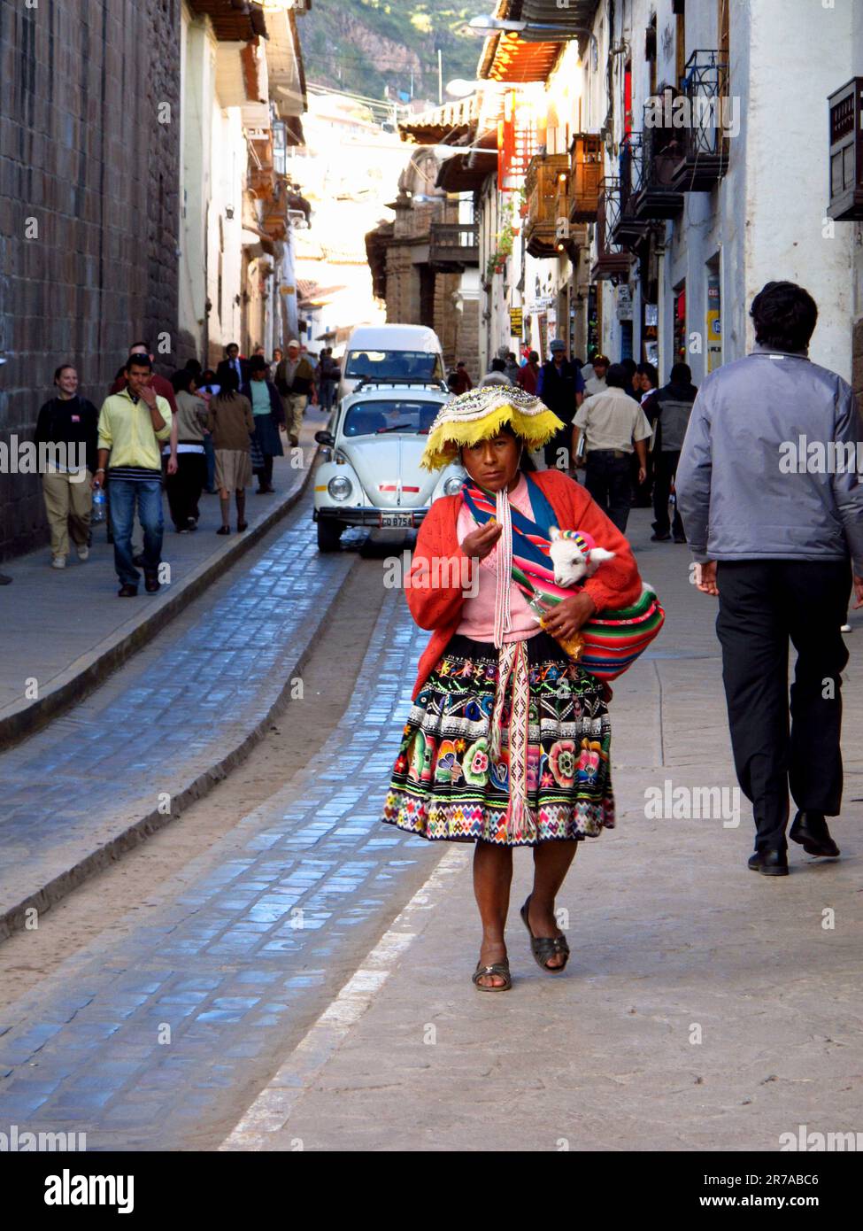 The vintage street in Cusco, Peru Stock Photo - Alamy