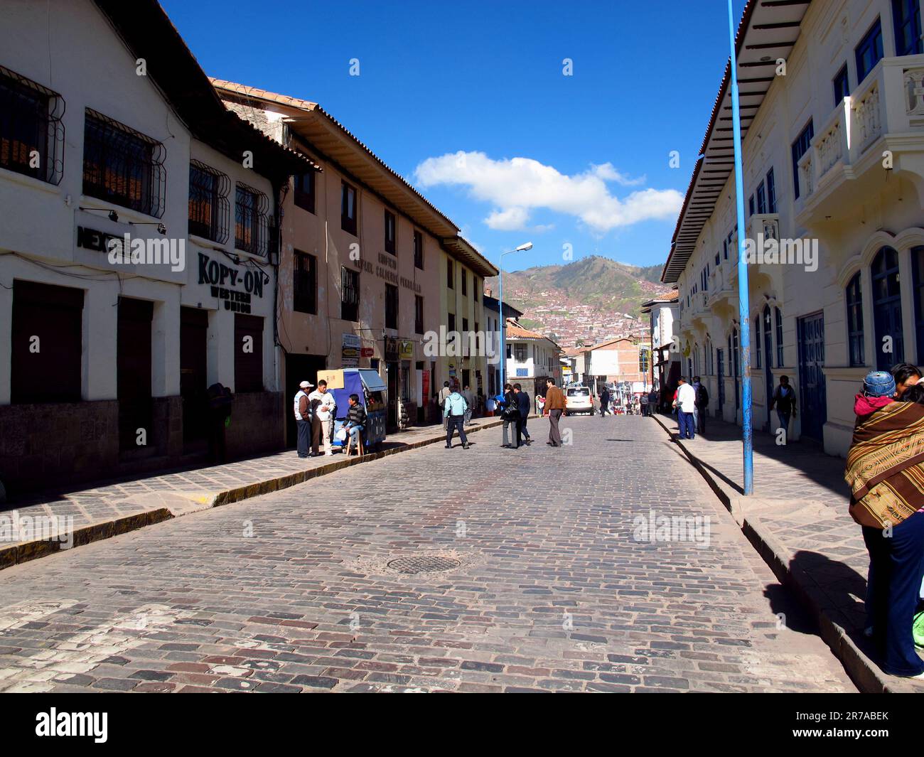 The vintage street in Cusco, Peru Stock Photo - Alamy