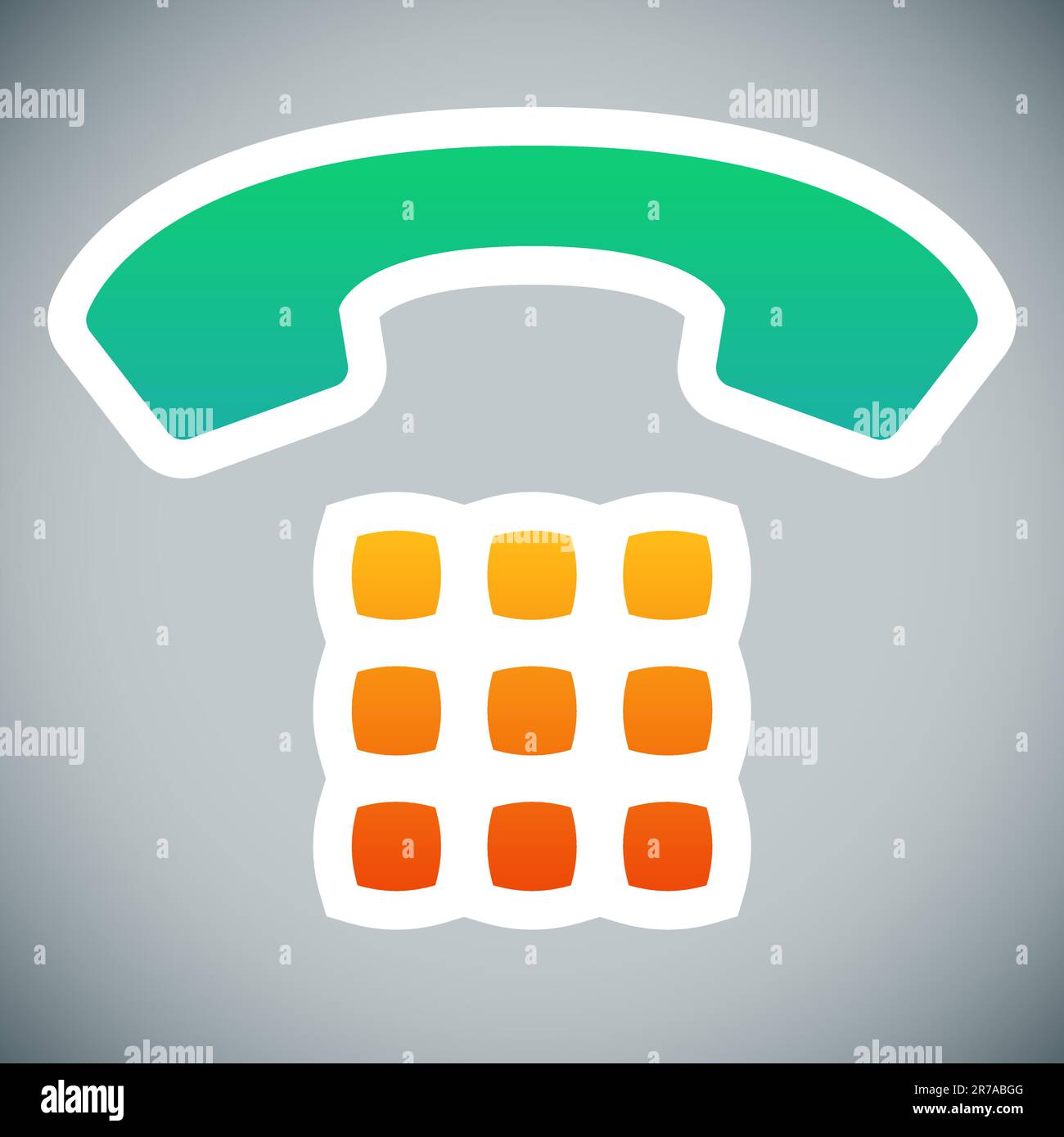 Vector phone icon on a gray background Stock Vector Image & Art - Alamy