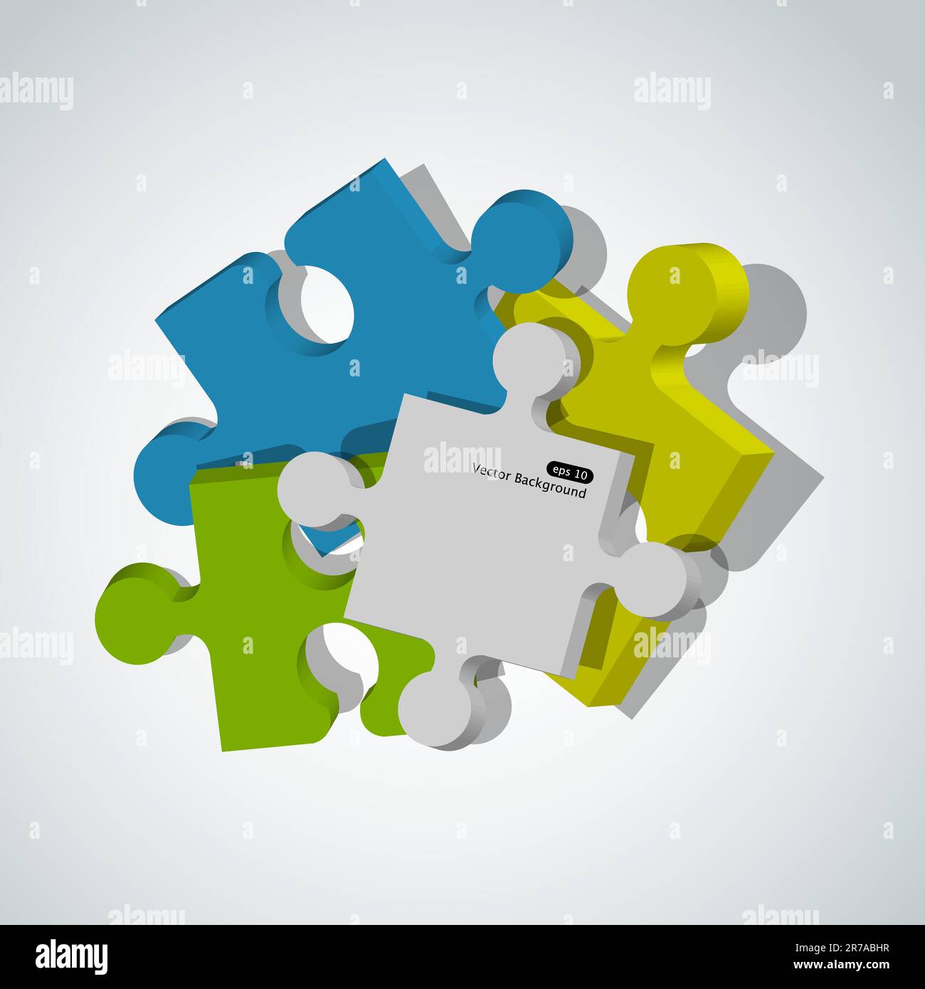 Vector picture with puzzle pieces Stock Vector Image & Art - Alamy