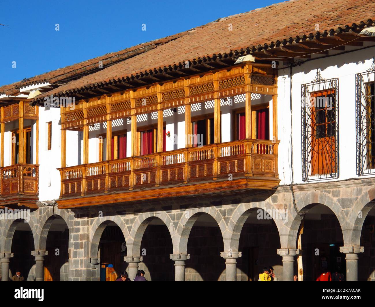 The vintage building on Plaza de Armas, Cusco, Peru Stock Photo - Alamy