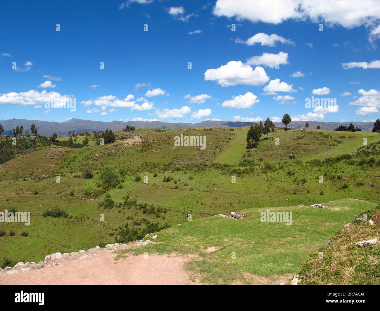 Ancient ruins of fortress in Cusco, Peru Stock Photo - Alamy