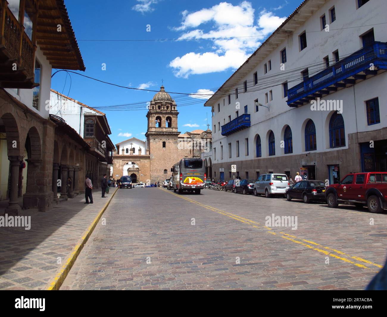 The vintage street in Cusco, Peru Stock Photo - Alamy