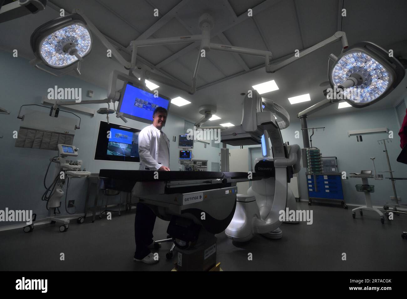 Moscow. Equipment in the operating room in the new Medical and ...