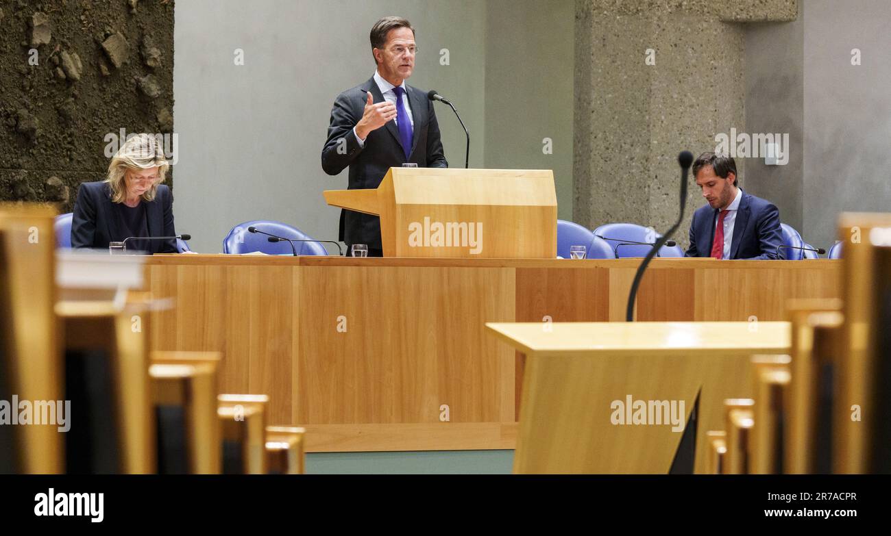 THE HAGUE - Prime Minister Mark Rutte during a debate in the House of ...