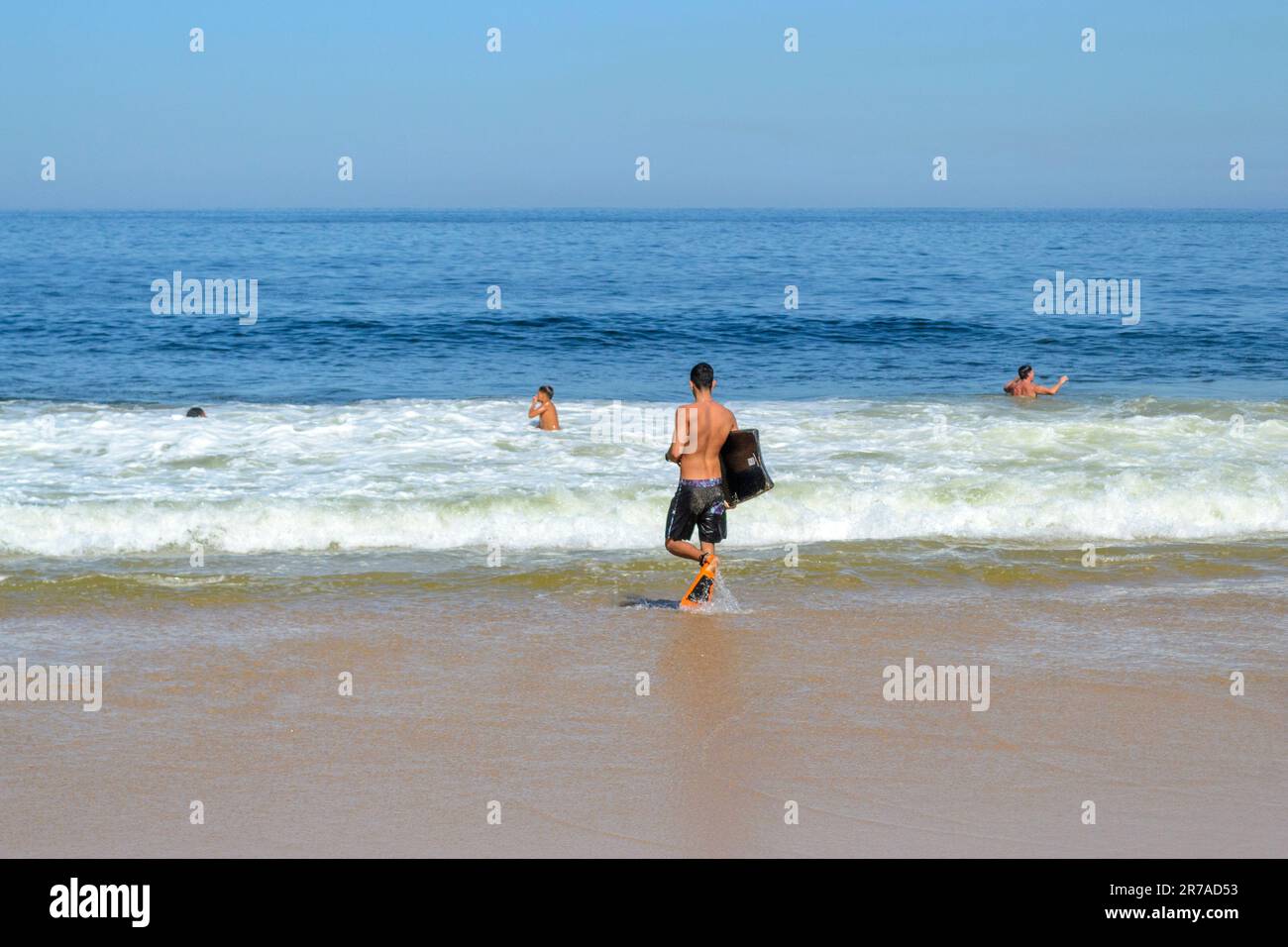 Itaipu, Brazil - June 9, 2023: People in Itacoatiara Beach Stock Photo ...