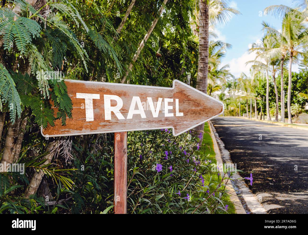 Caribbean road sign hi-res stock photography and images - Alamy