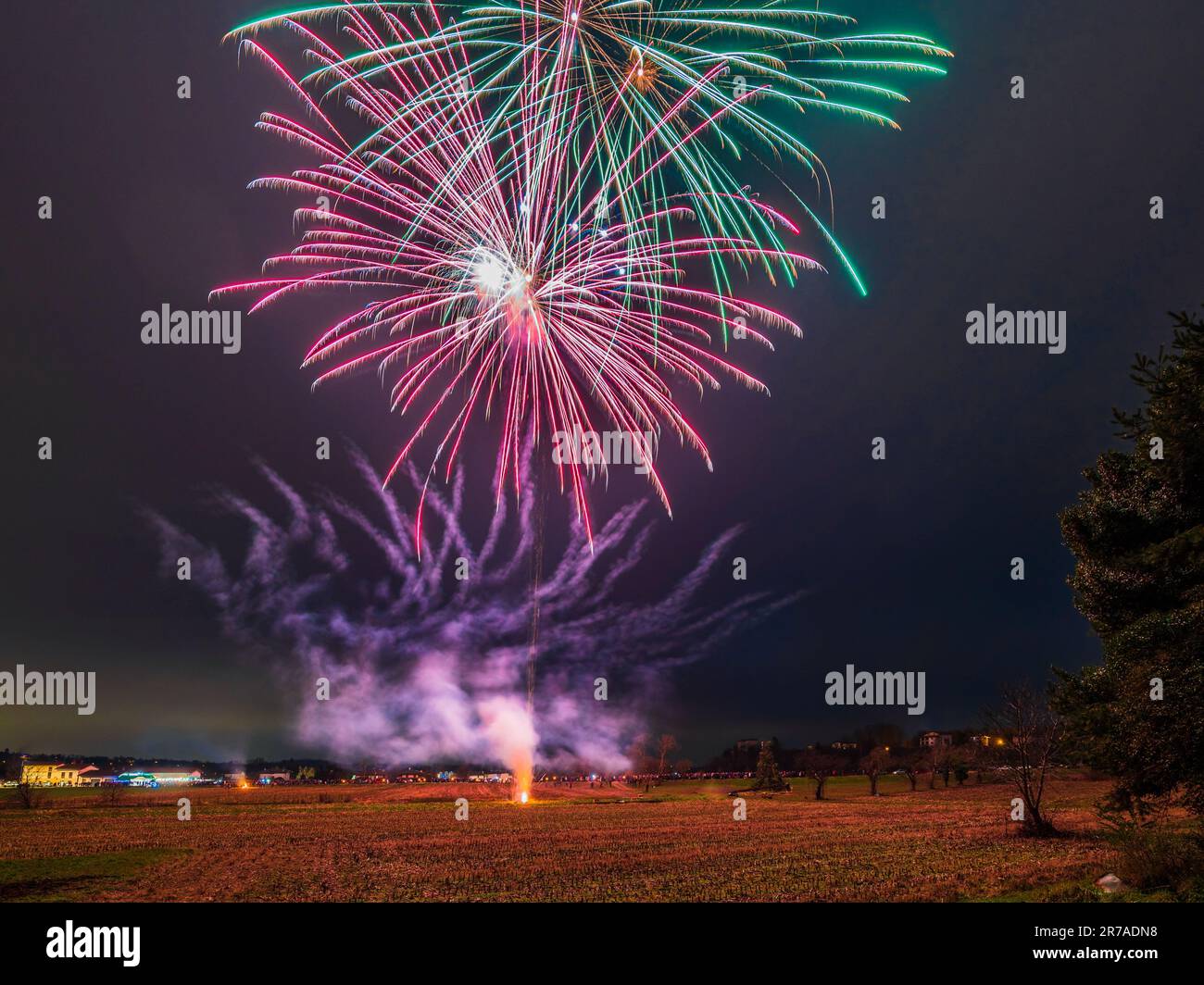 Traditional fireworks and epiphany fireworks in Friuli Stock Photo - Alamy