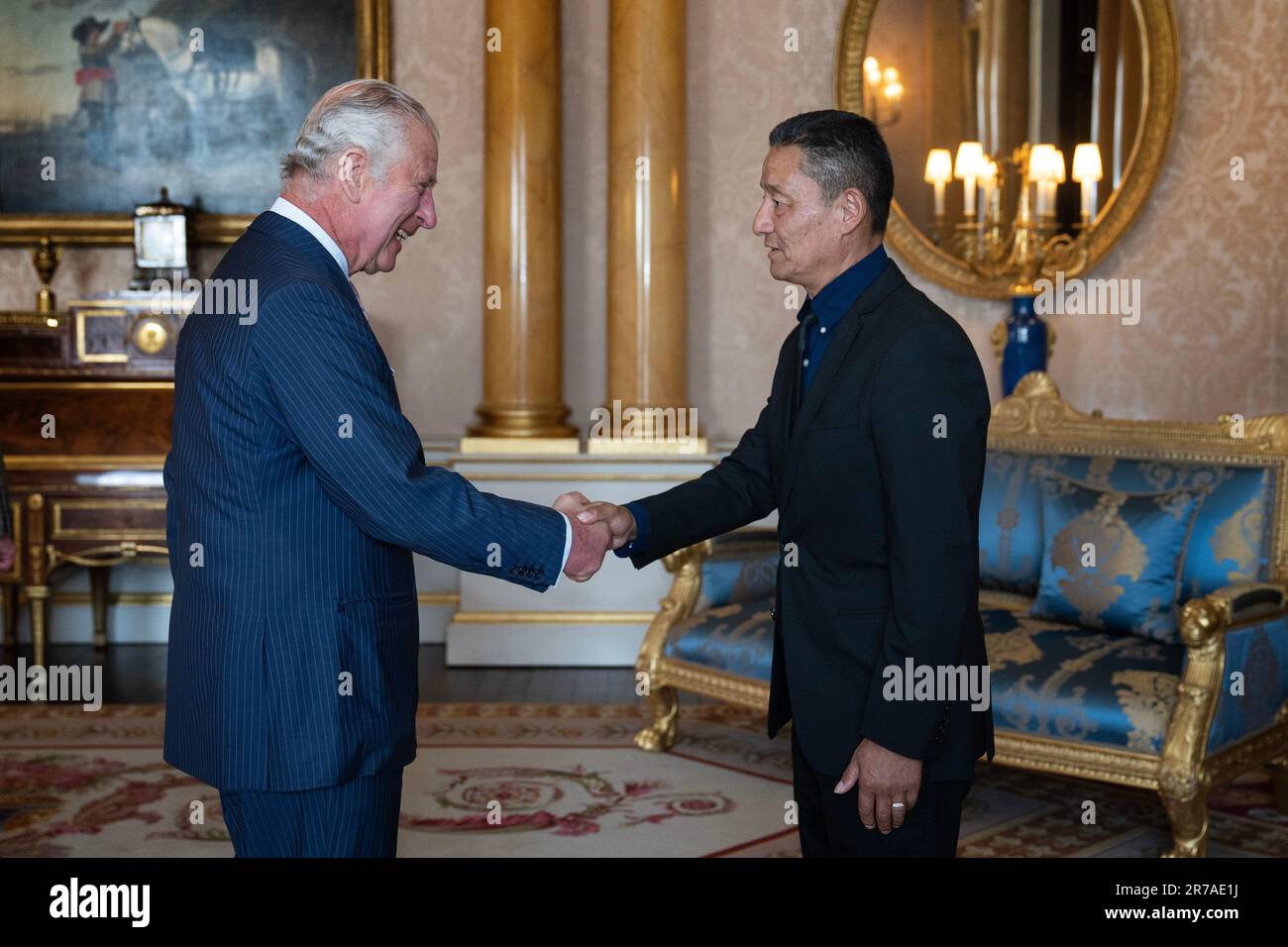 King Charles III receives Mr Jamling Norgay, son of Sherpa guide ...