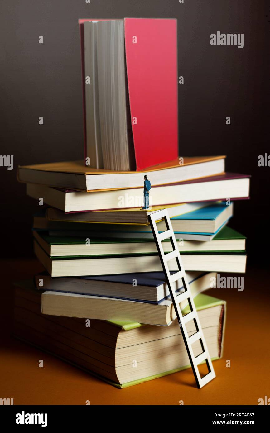 Ladder bookshelf leaning bookcase hi-res stock photography and images ...