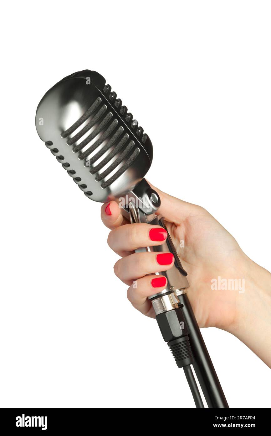 audio microphone retro style Stock Photo - Alamy