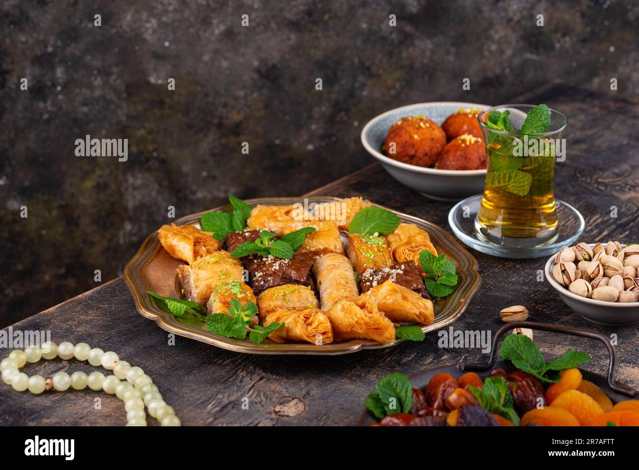 Muslim festive baklava sweets hi-res stock photography and images - Alamy