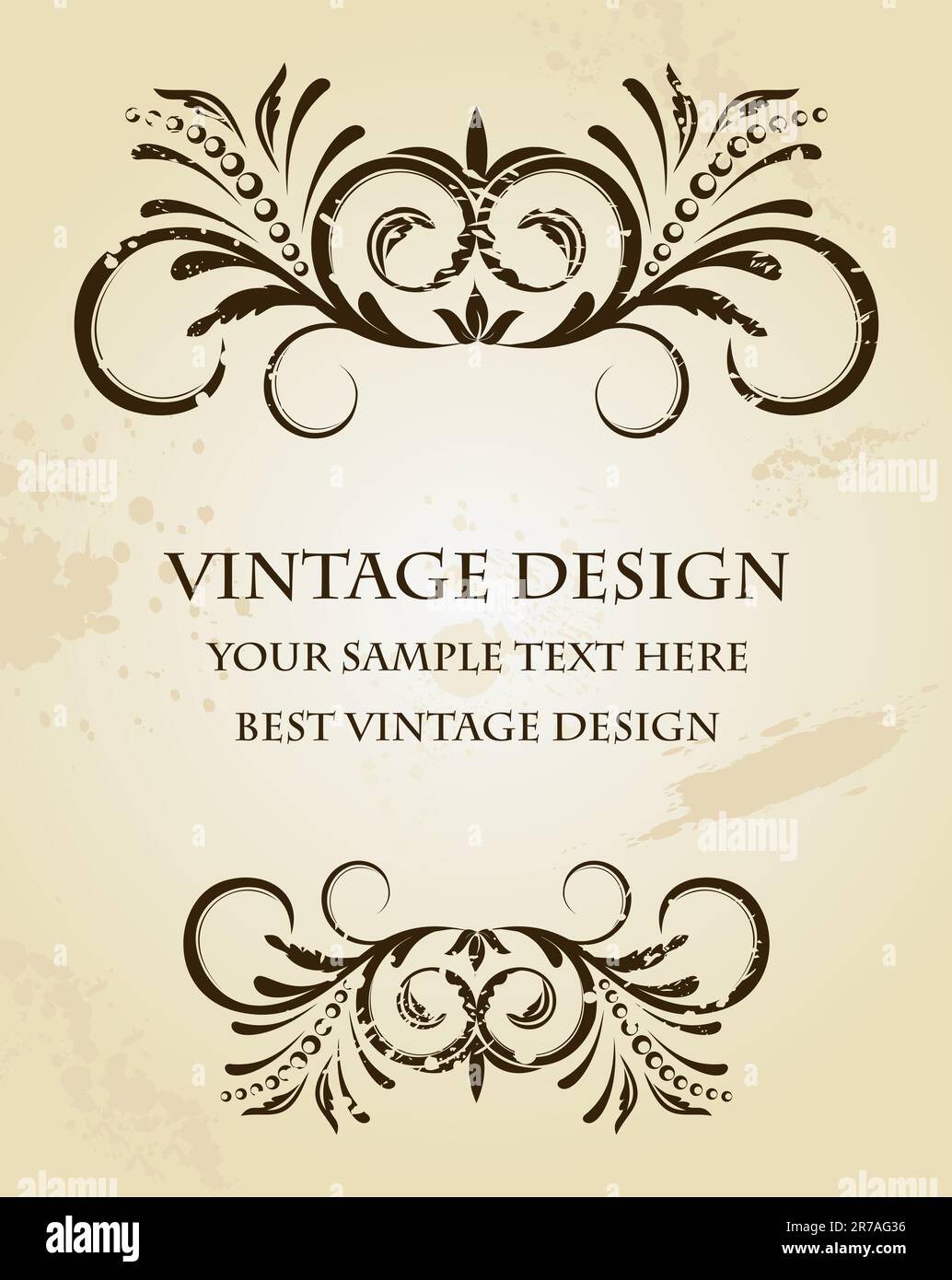 Illustration of beautiful vintage template. Vector Stock Vector Image ...