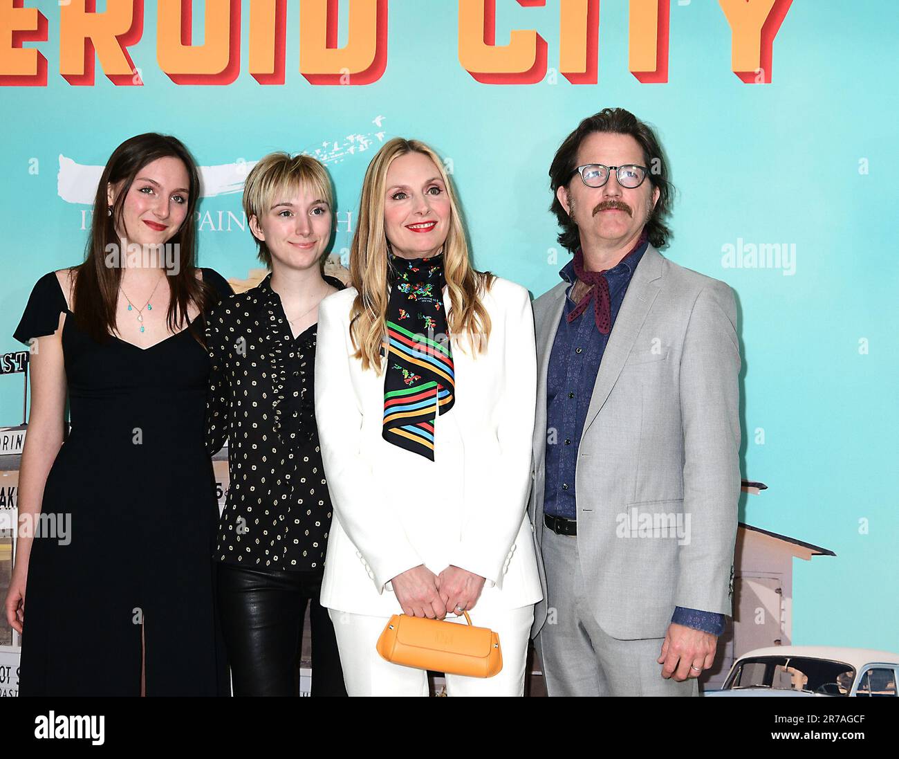 Hope Davis and family attends the New York Premiere of "Asteroid City ...