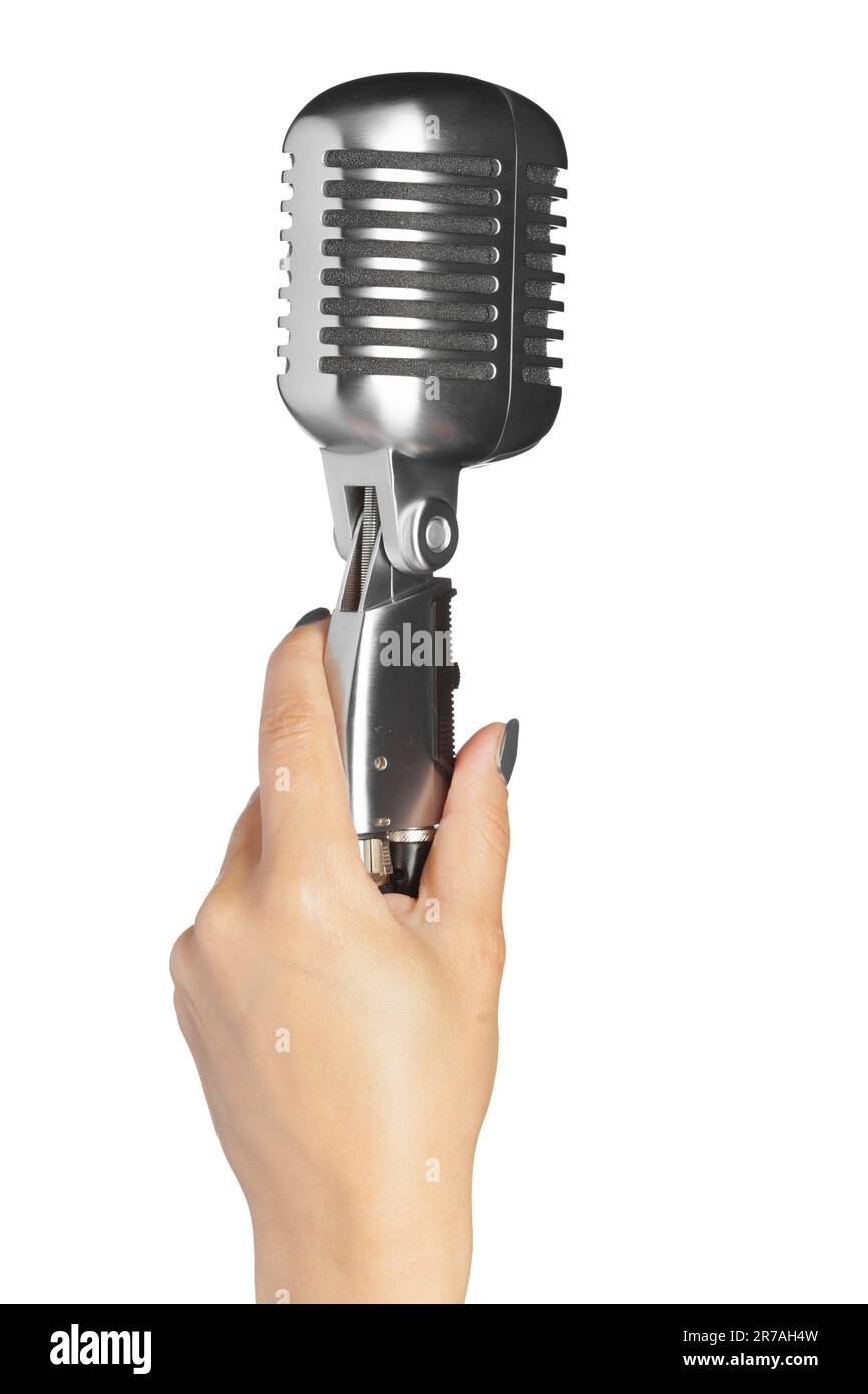 audio microphone retro style Stock Photo - Alamy