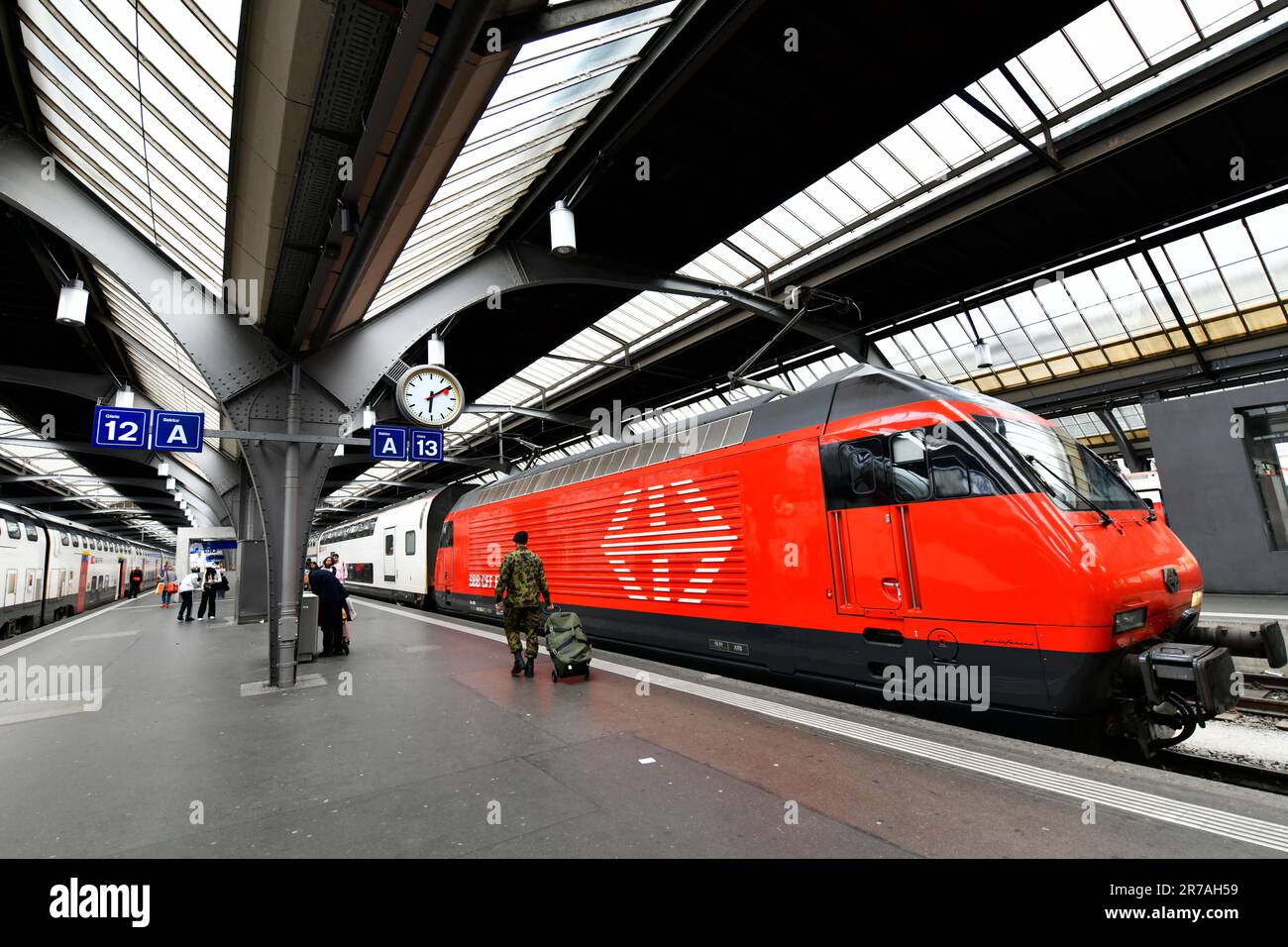 Zurich - May 14,2023 : Zurich HB train station, A hub for rail ...