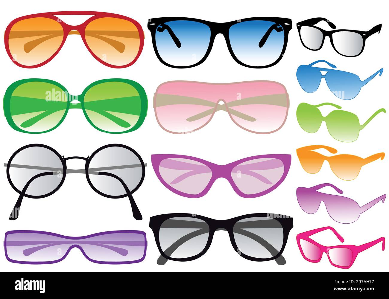 set of colorful sunglasses, vector Stock Vector Image & Art - Alamy