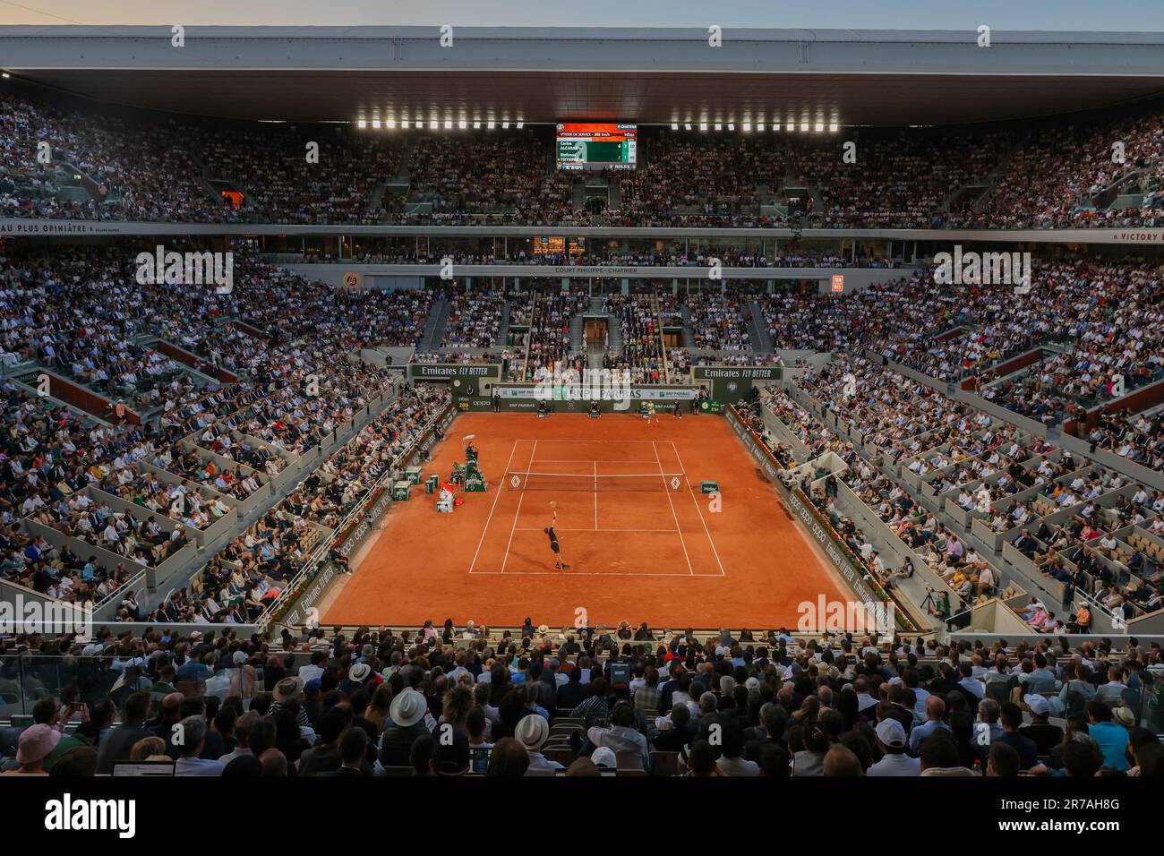 PARIS, FRANCE on 06. JUNE 2023; Tennis match between Carlos ALCARAZ of ...