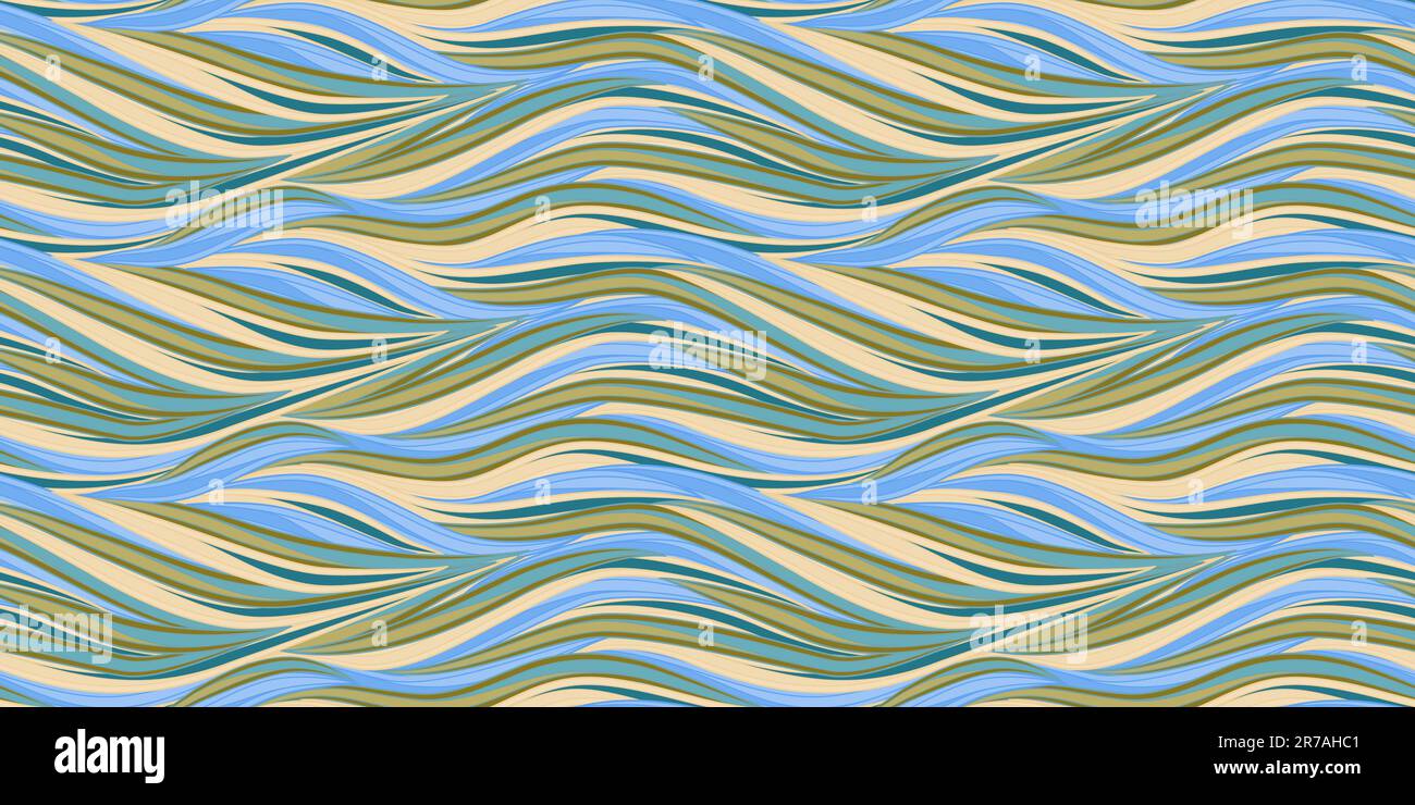 vector seamless bright waves, clipping masks Stock Vector Image & Art ...