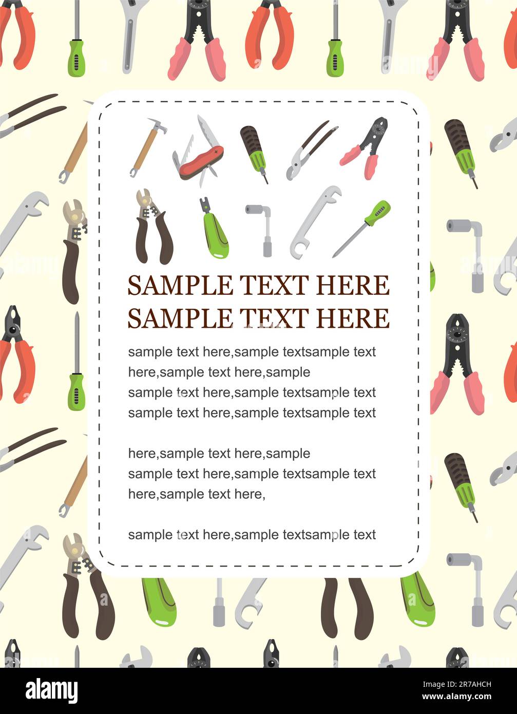 cartoon tool card Stock Vector Image & Art - Alamy