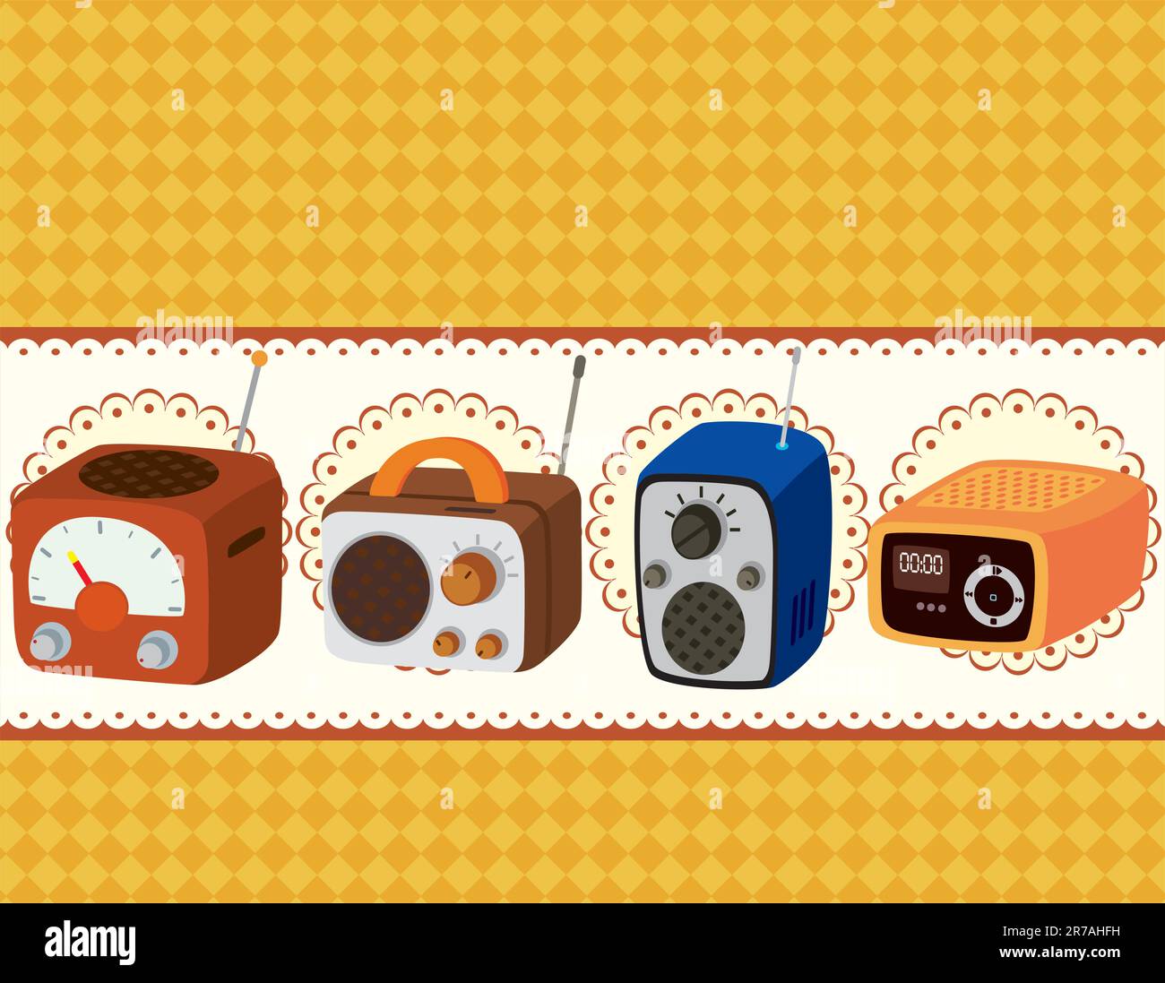 cartoon radio card Stock Vector Image & Art - Alamy