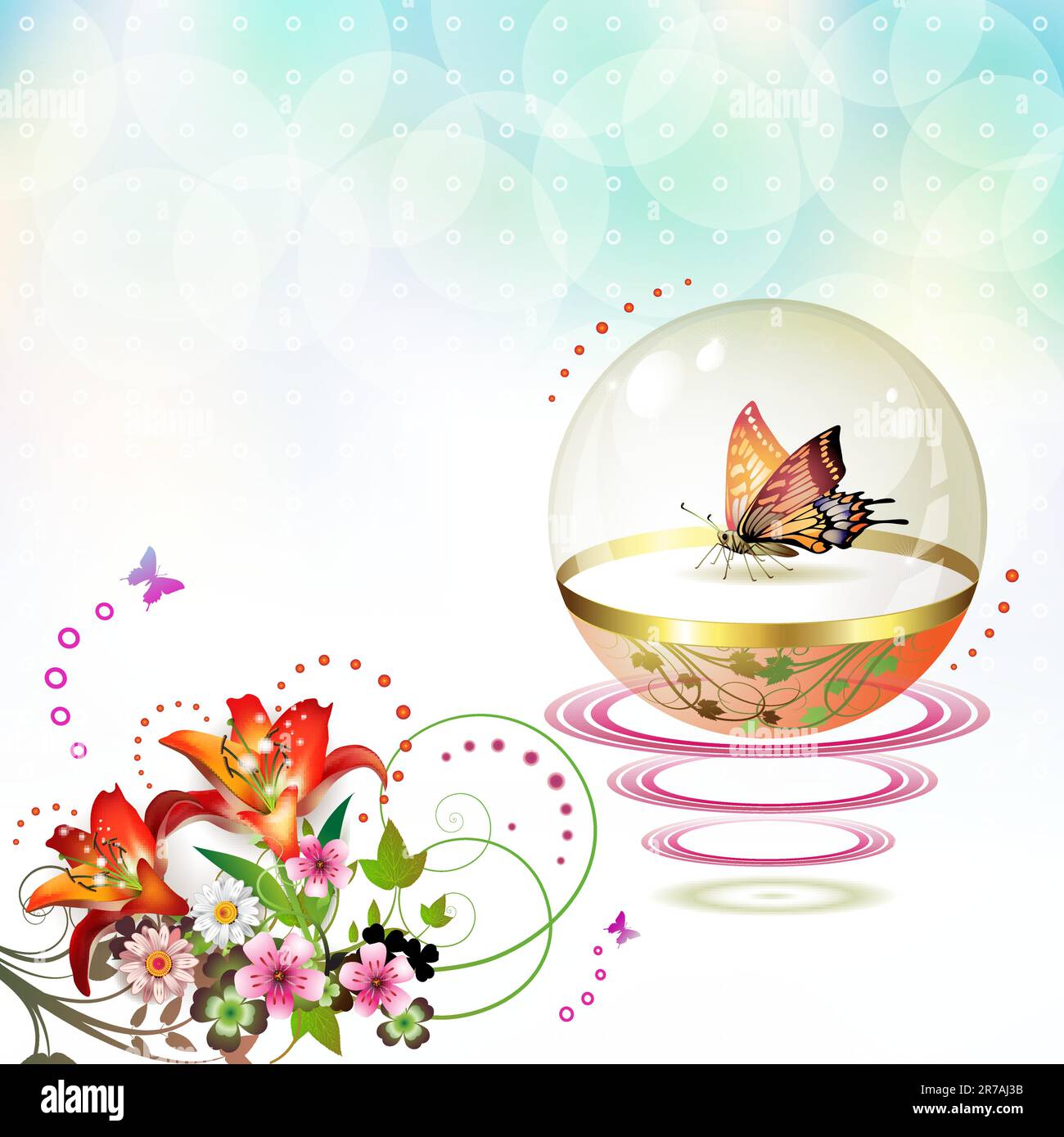 Beautiful springtime flowers Stock Vector Images - Alamy