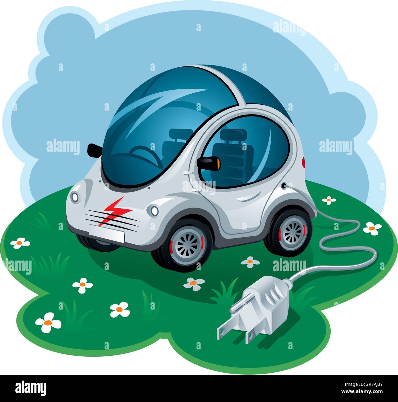 Green Energy Car. Vector Illustration Stock Vector Image & Art - Alamy