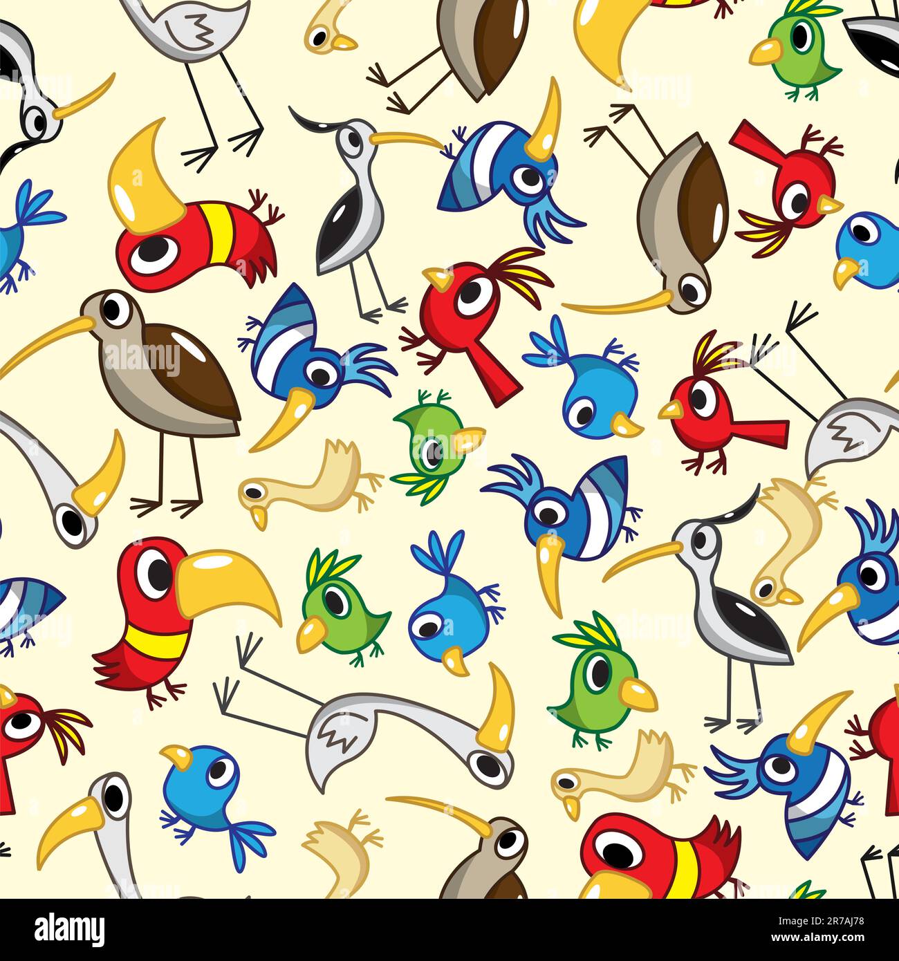 seamless bird pattern Stock Vector Image & Art - Alamy