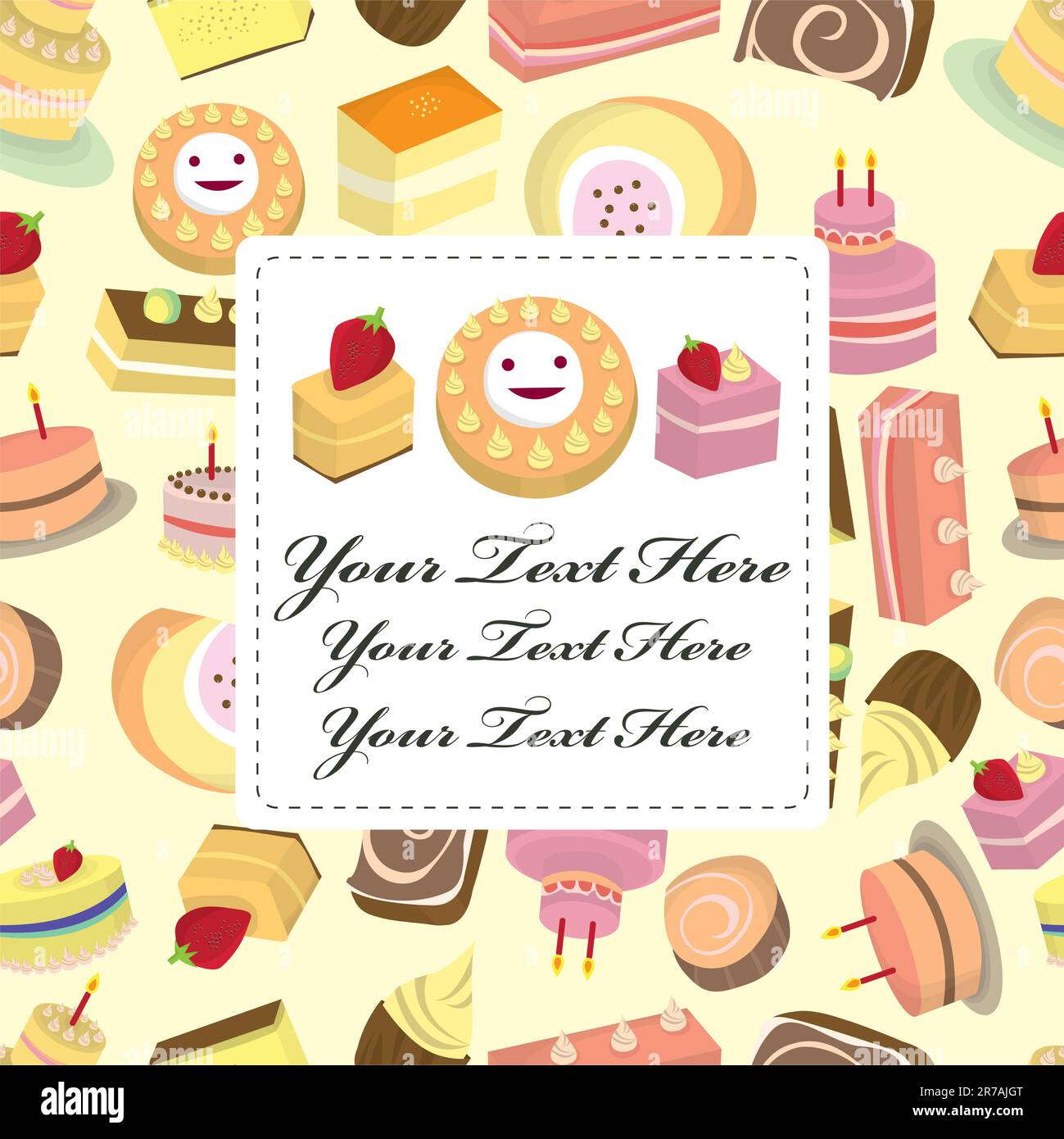 cartoon cake card Stock Vector Image & Art - Alamy
