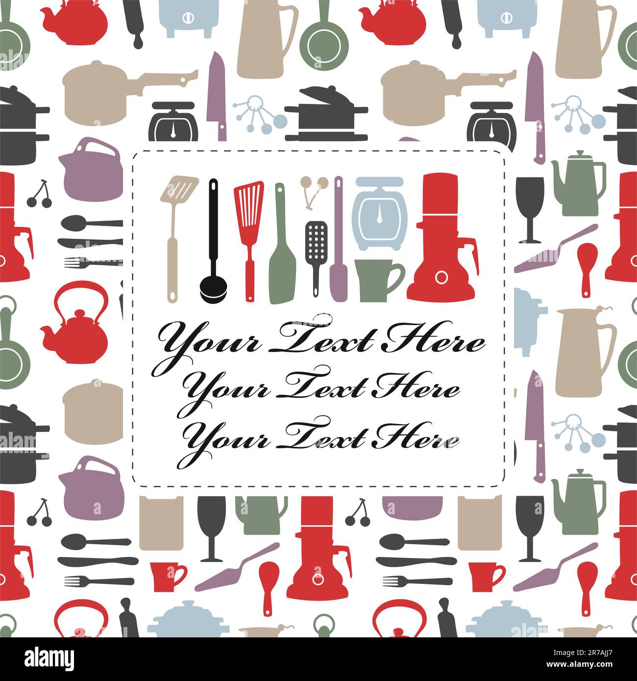 cartoon kitchen card Stock Vector Image & Art - Alamy