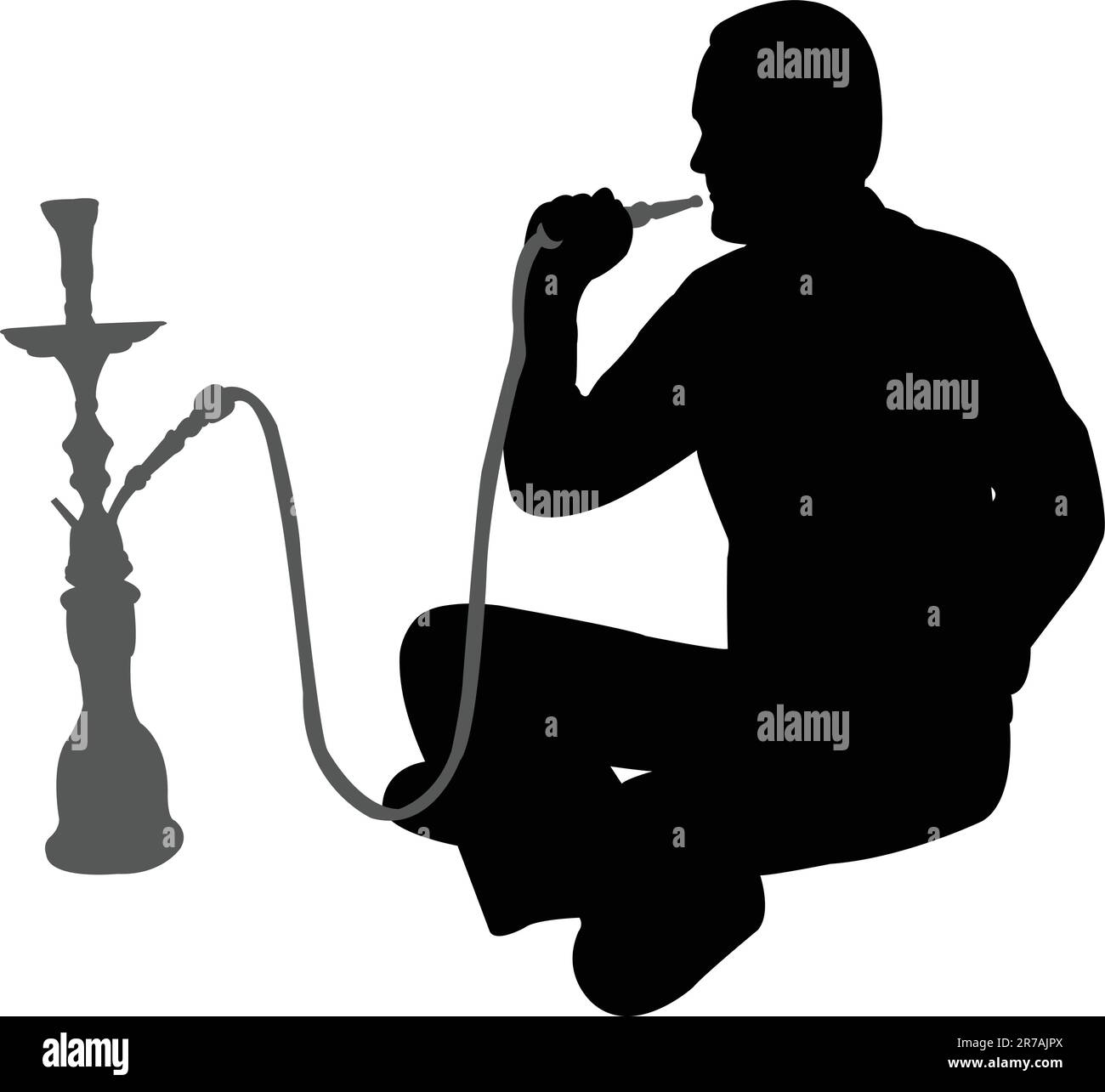 Smoking man smoking hand Stock Vector Images - Alamy