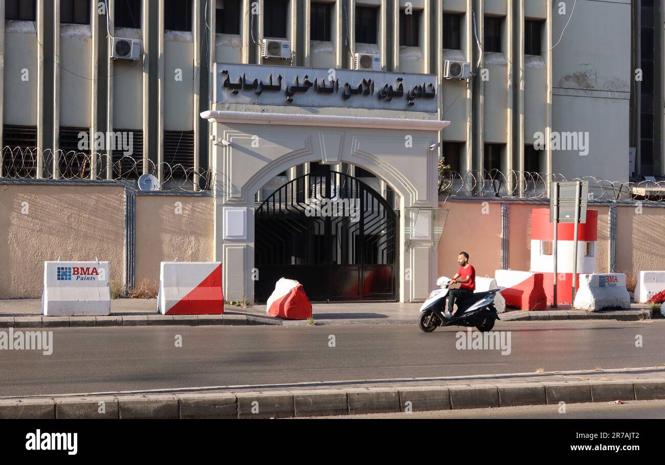 Beirut, Lebanon. 11th June, 2023. A police station seen in Beirut ...