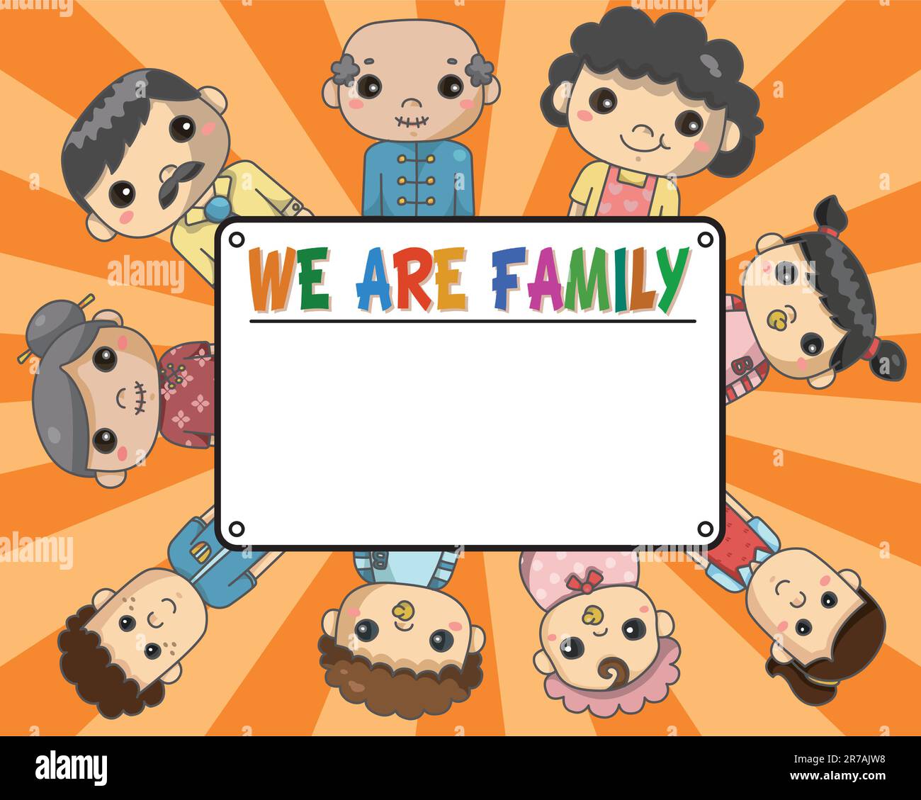 cartoon family card Stock Vector Image & Art - Alamy