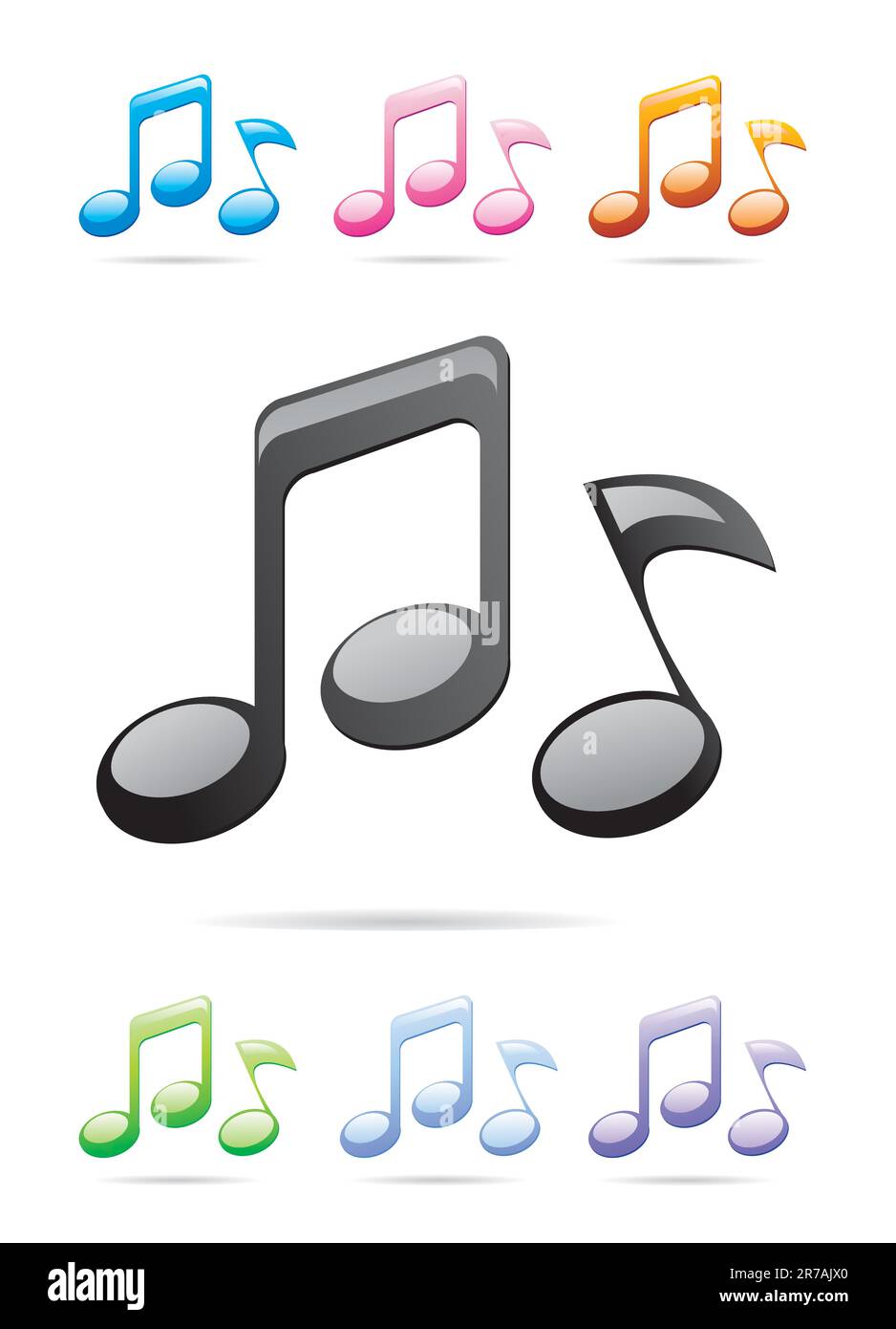 Music note sign vector green hi-res stock photography and images - Alamy