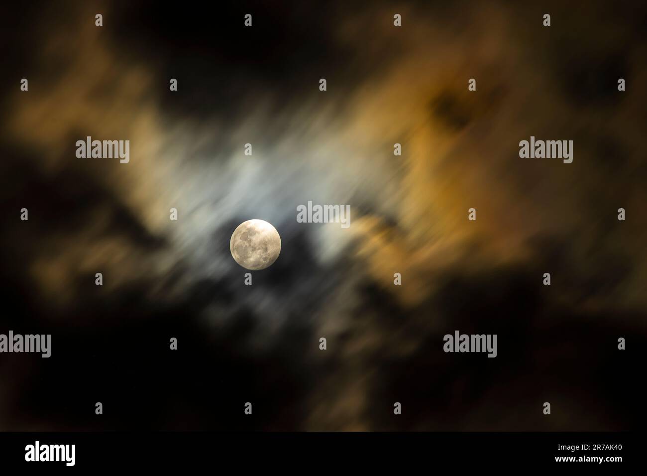 Moon with Night sky and cloud in full moon light Stock Photo - Alamy