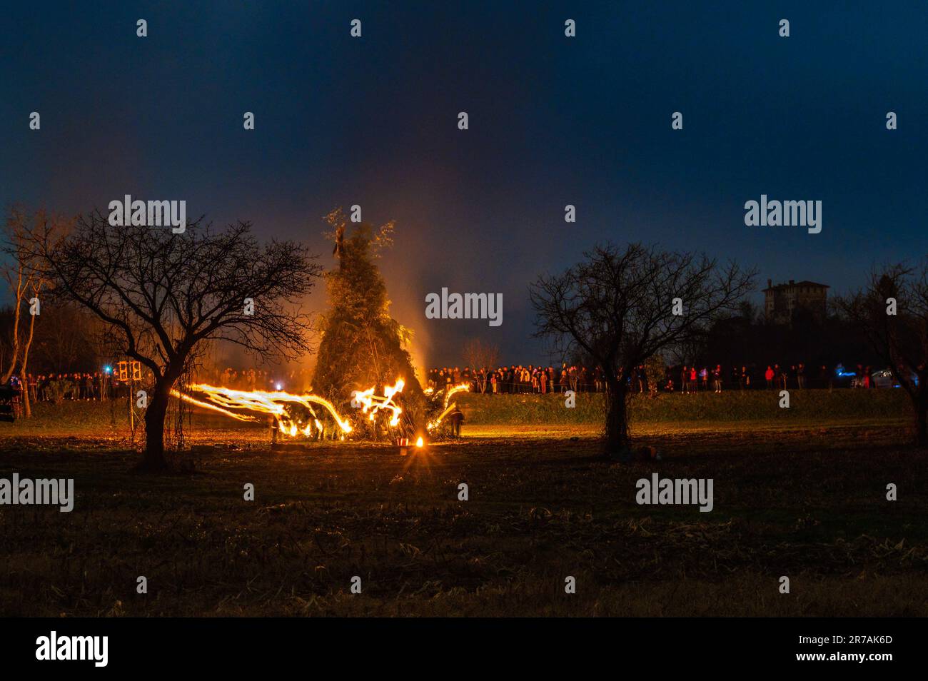 Traditional fireworks and epiphany fireworks in Friuli Stock Photo - Alamy