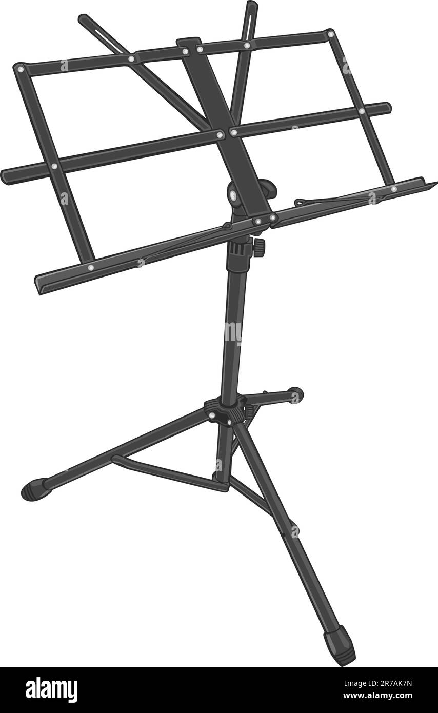 fully editable vector illustration of isolated music stand Stock Vector ...