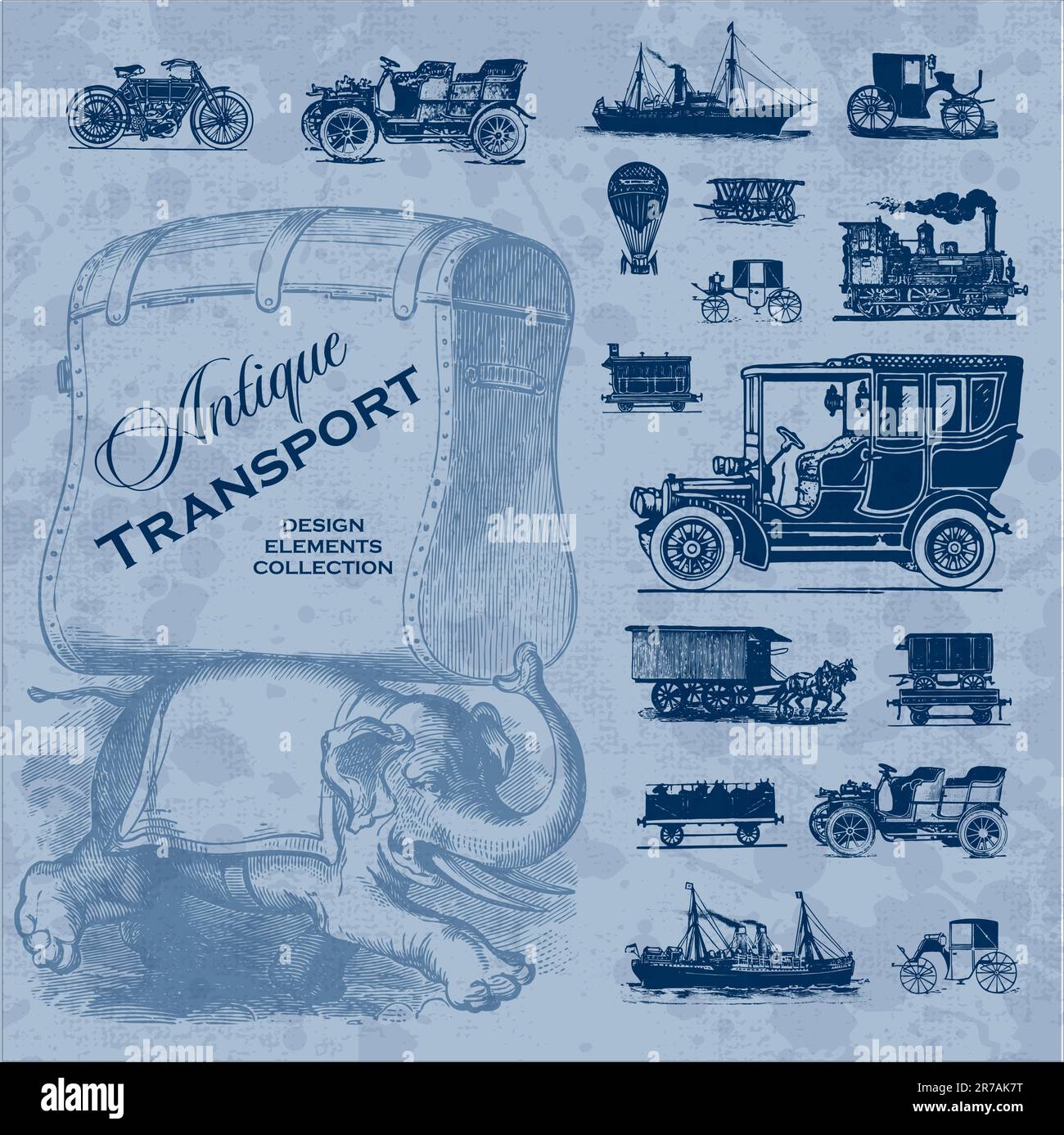 Antique ship engraving color Stock Vector Images - Alamy