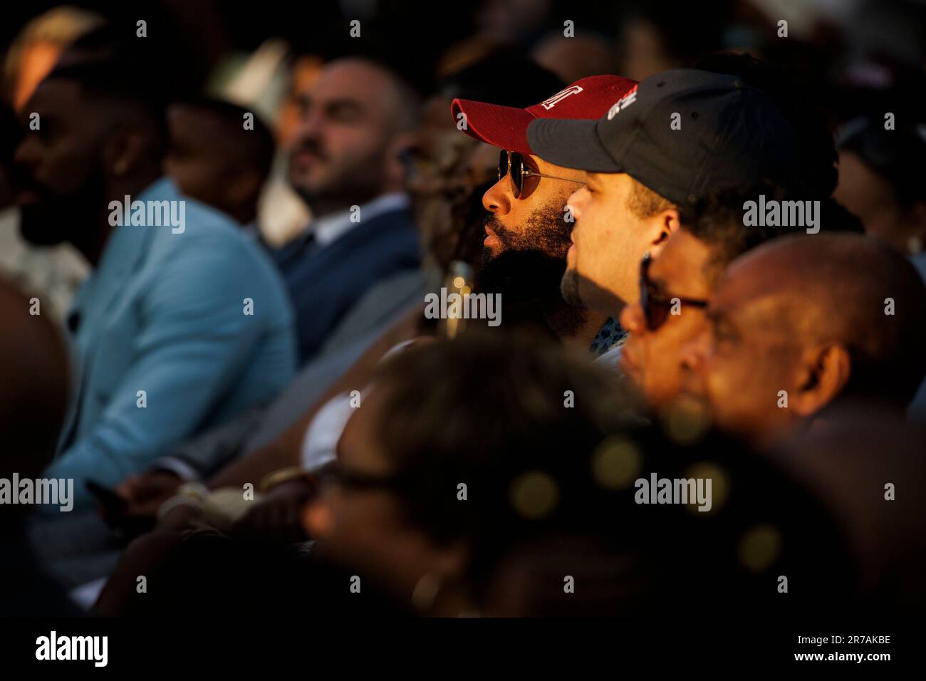 Spectators at a Juneteenth concert on the South Lawn of the White House ...