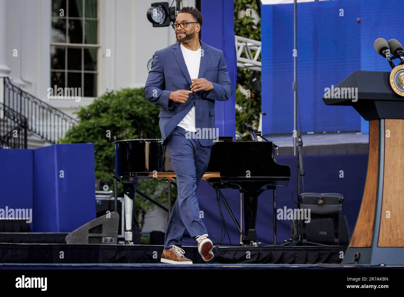 American rapper and actor Method Man walks on stage to host a ...